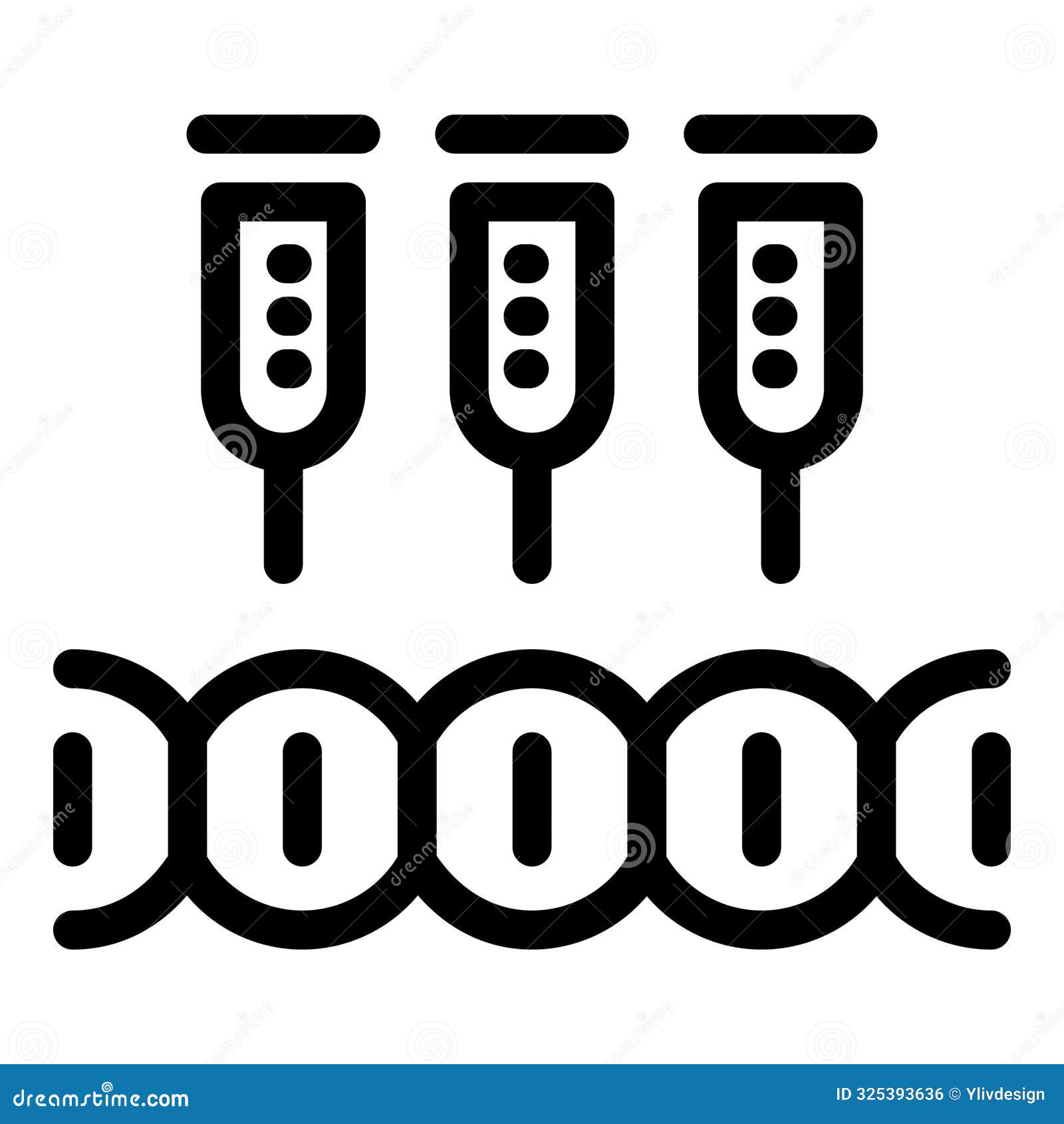 Gene Editing Experiment with Test Tubes and Dna Structure Stock ...