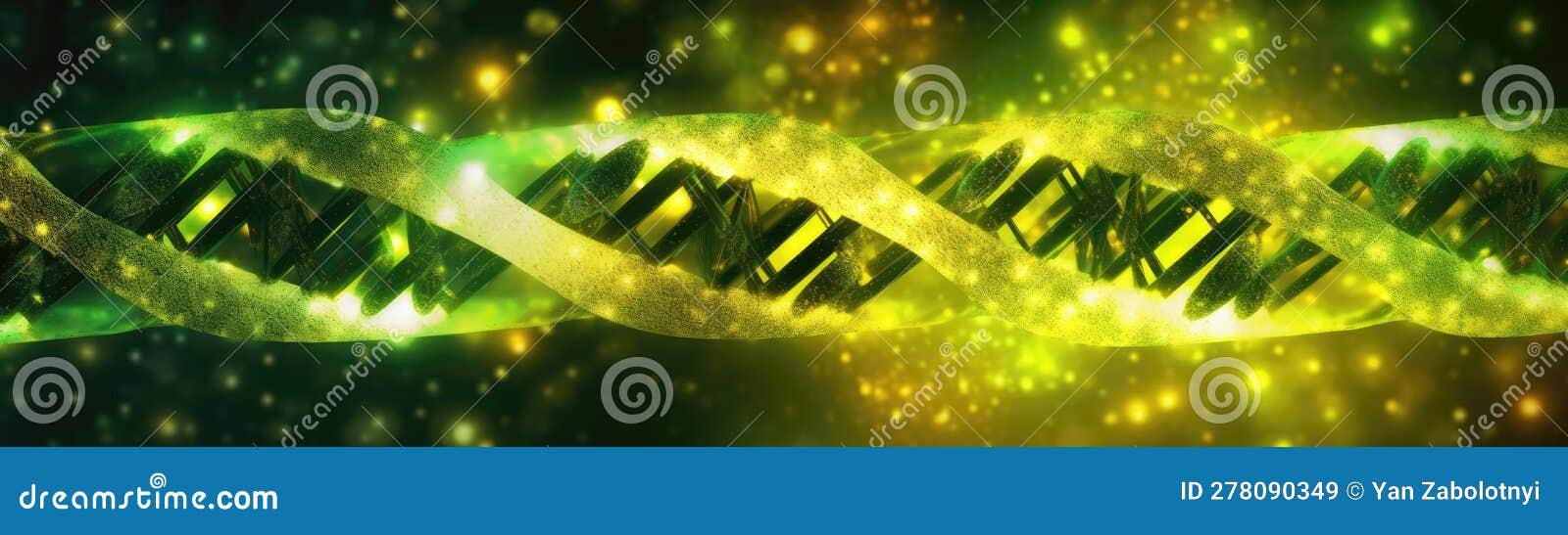 Gene with Green Yellow Style Background Panoramic Banner. Generative AI ...