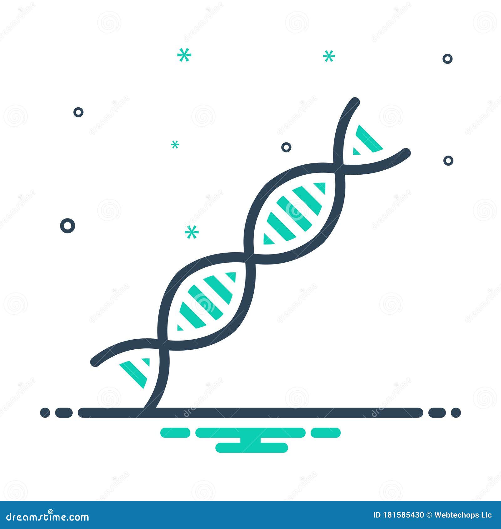 Mix Icon for Gene, Biology and Helix Stock Vector - Illustration of ...