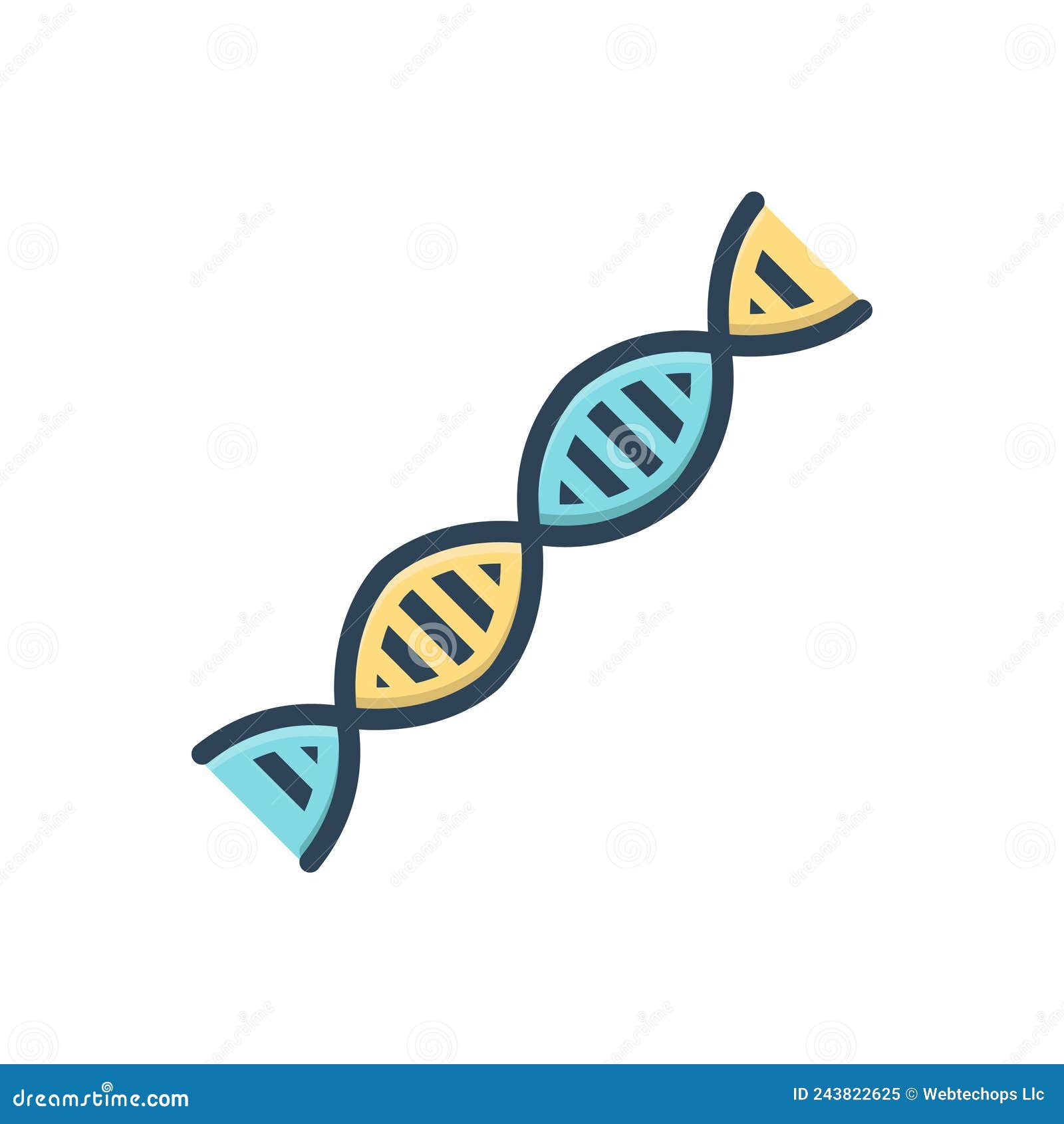 Color Illustration Icon for Gene, Biology and Helix Stock Illustration ...