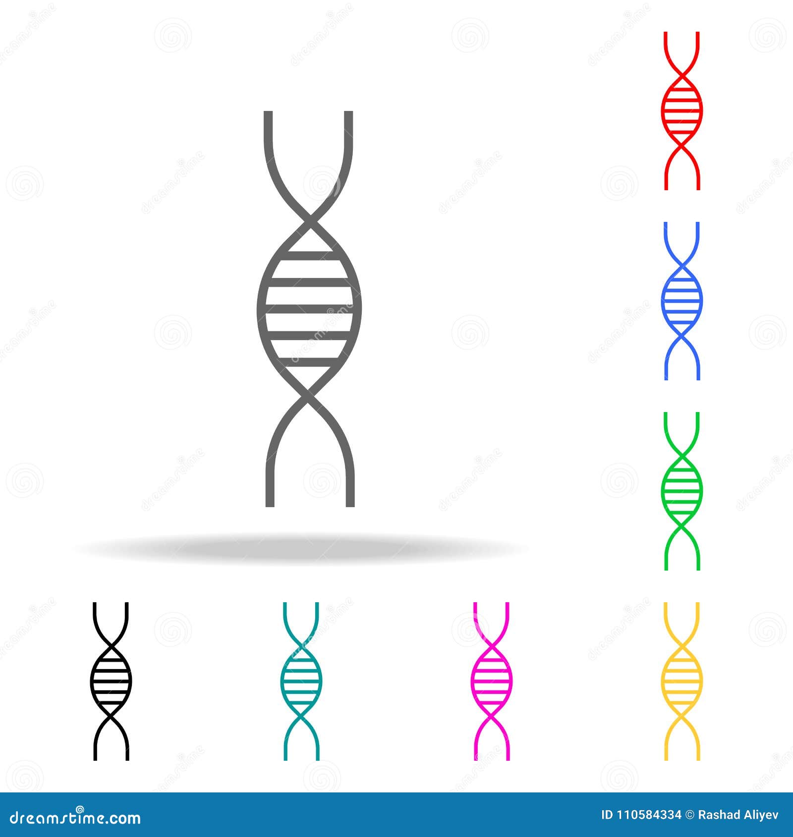 Gene Icon. Elements in Multi Colored Icons for Mobile Concept and Web ...