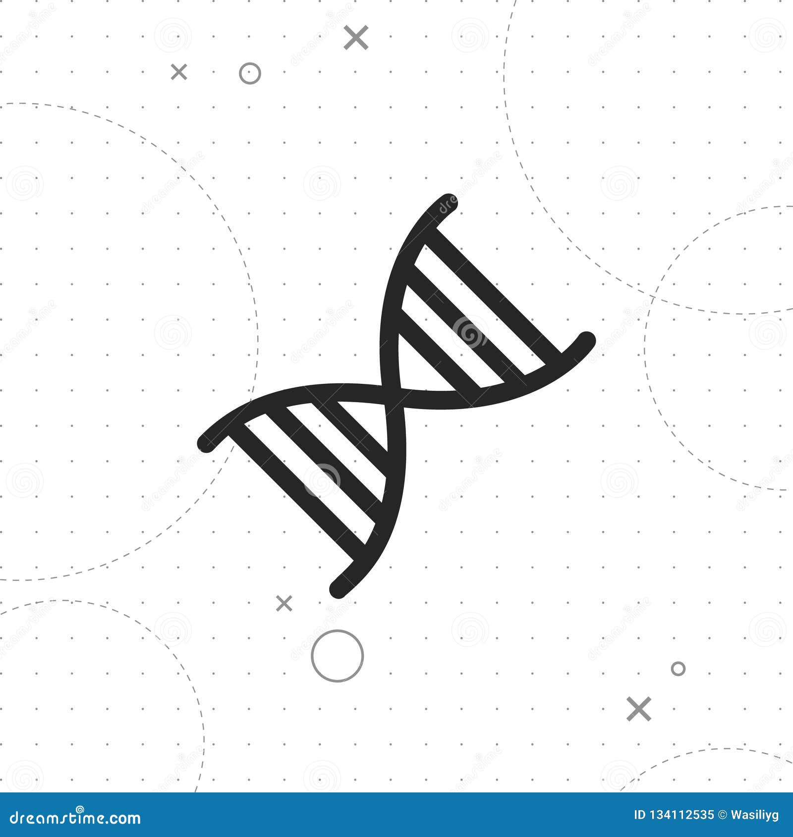 Gene icon stock vector. Illustration of graphic, laboratory - 134112535