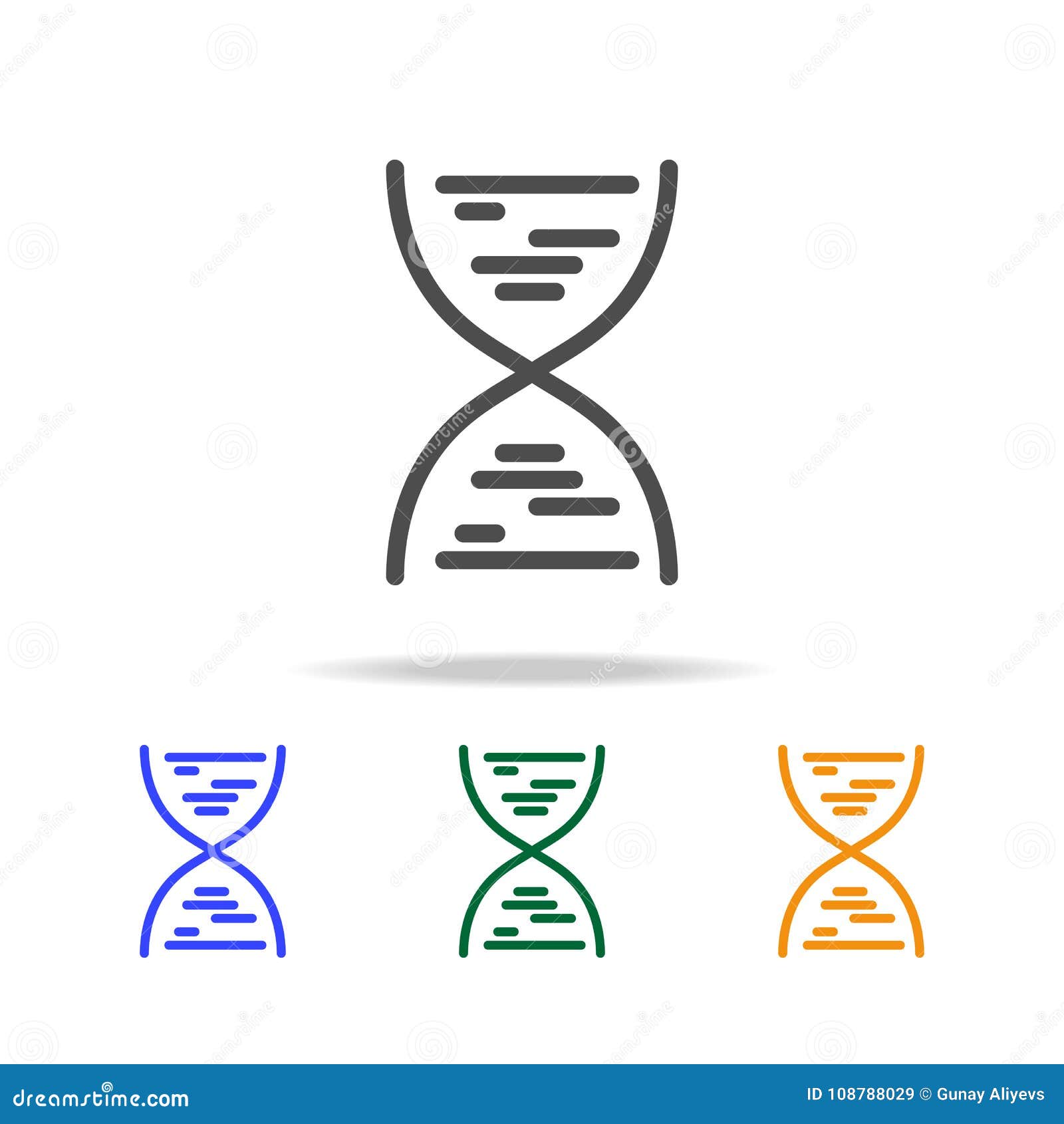 Gene Icons. Element of Edecation for Mobile Concept and Web Apps Stock ...