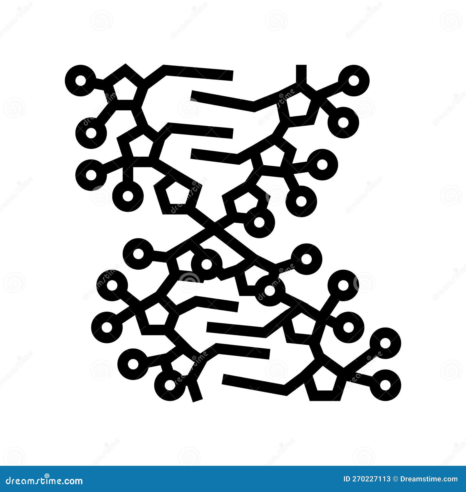 Gene Molecular Structure Line Icon Vector Illustration Stock Vector ...