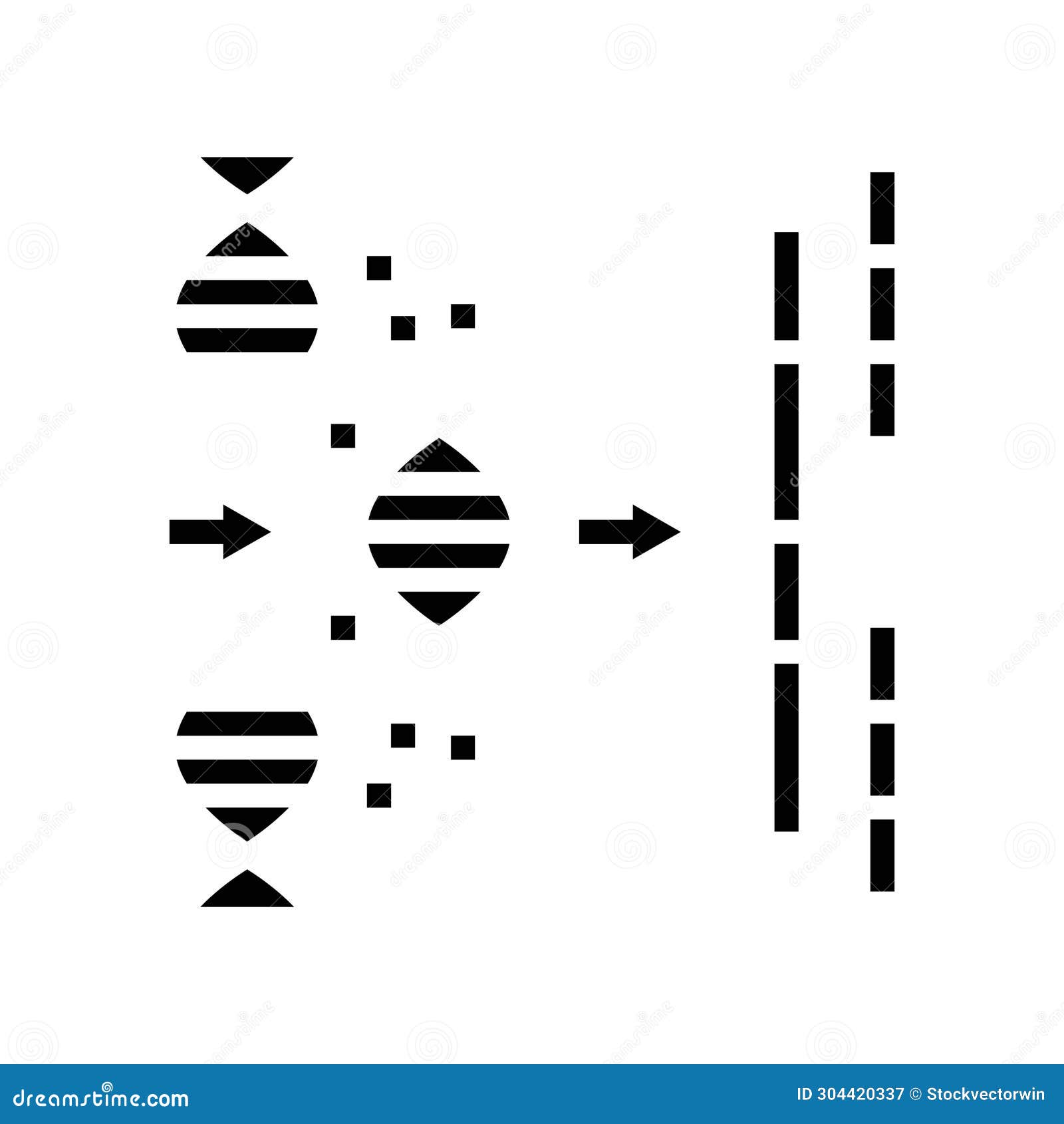 Gene Splicing Cryptogenetics Glyph Icon Vector Illustration Stock ...