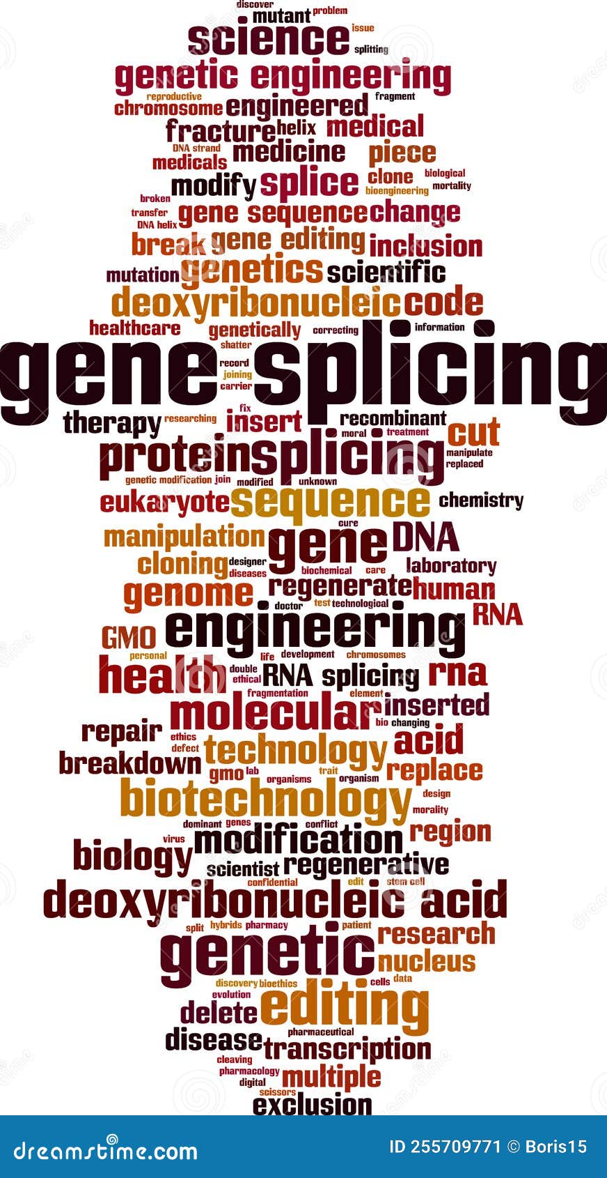 Gene Splicing Word Cloud Cartoon Vector | CartoonDealer.com #255709771