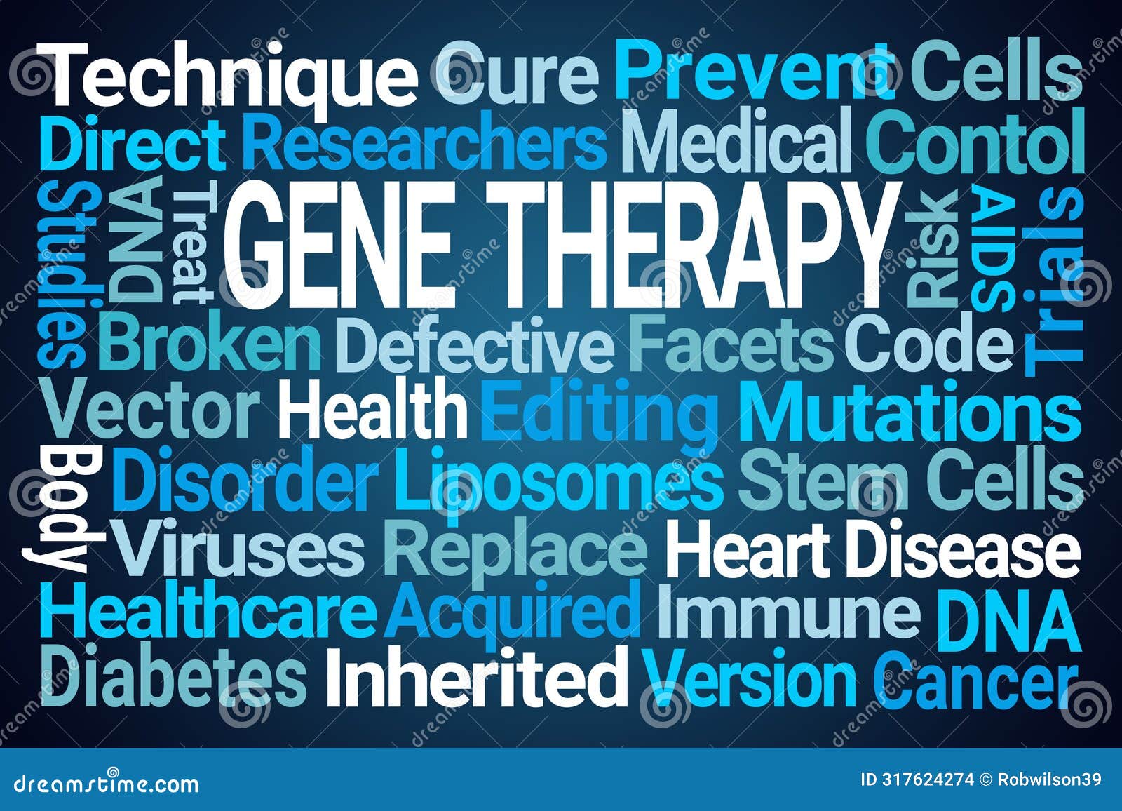 Gene Therapy Word Cloud stock illustration. Illustration of replace ...