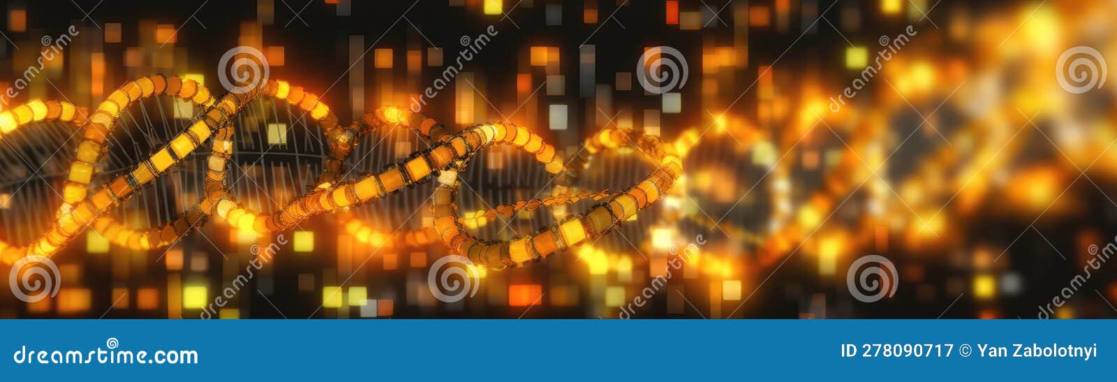 Gene with Yellow Orange Style Background Panoramic Banner. Generative ...