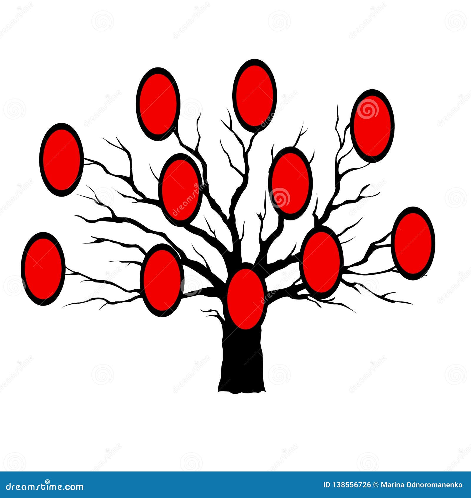 Genealogical Tree for Different Generations Stock Vector - Illustration ...