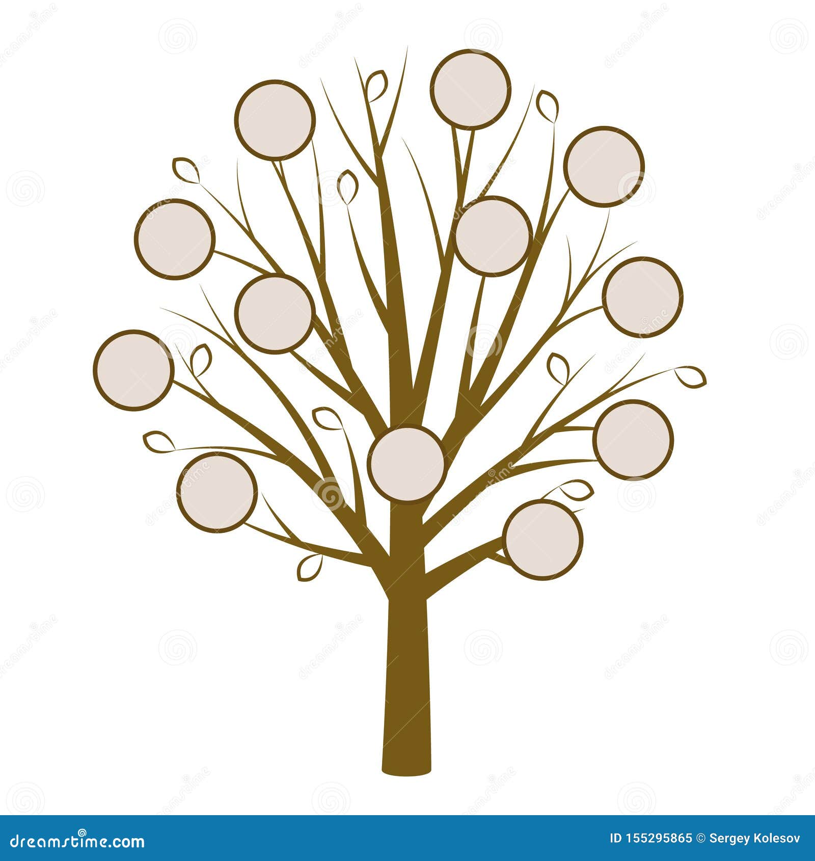 Genealogical Tree. Family Tree Concept for Human Stock Vector ...