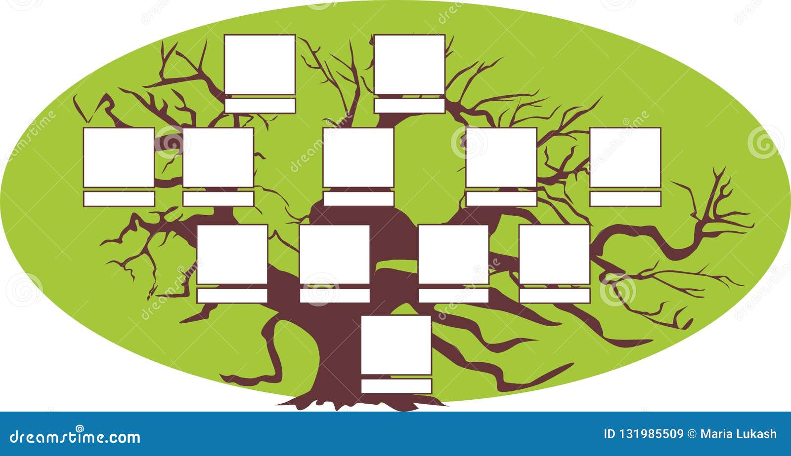 Genealogical Tree. Vector Illustration Stock Vector - Illustration of ...