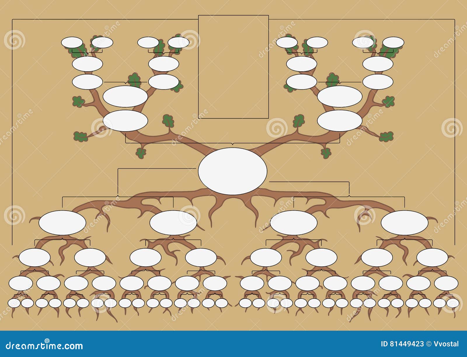 The genealogical tree stock vector. Illustration of grandfather - 81449423