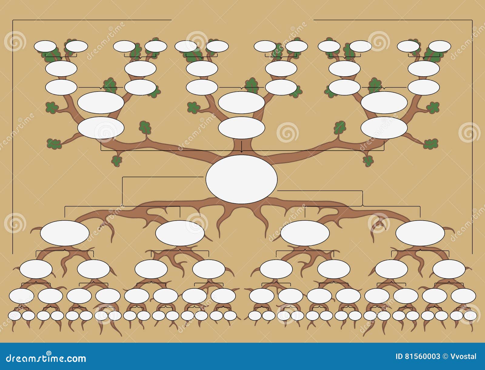 The genealogical tree stock vector. Illustration of parents - 81560003