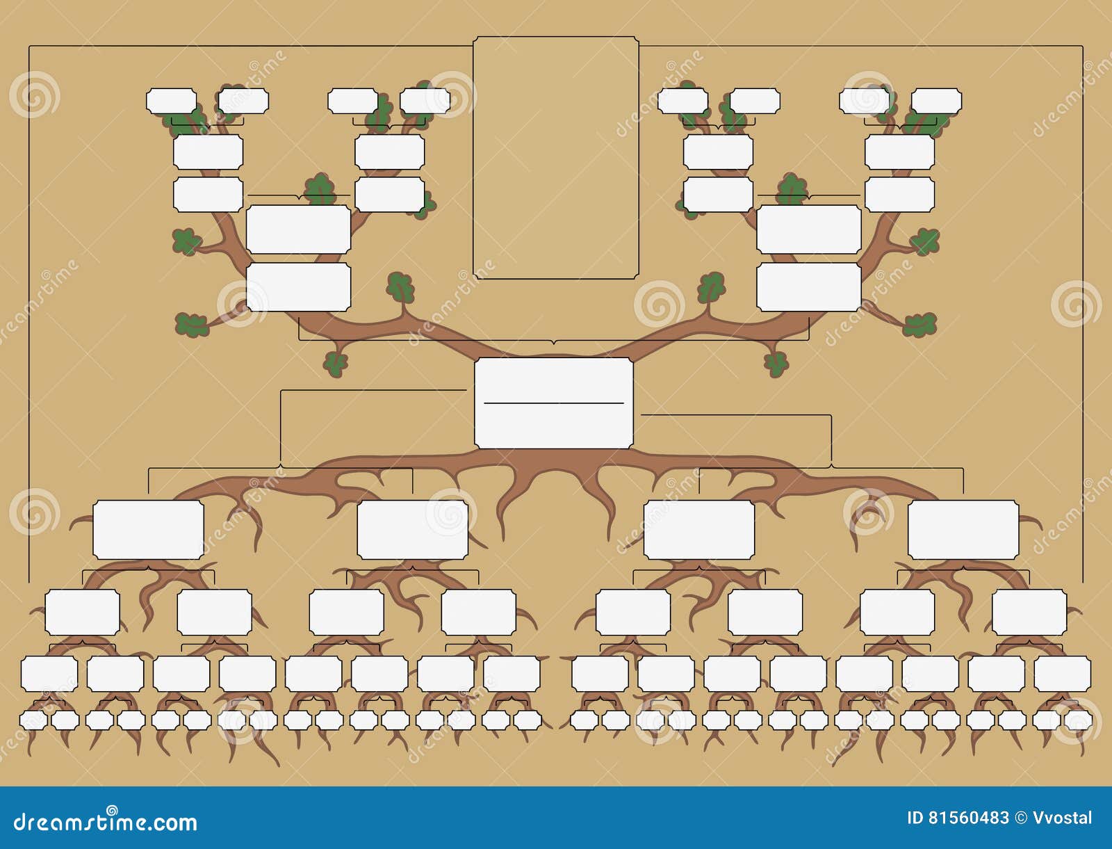 The genealogical tree stock vector. Illustration of cartoon - 81560483