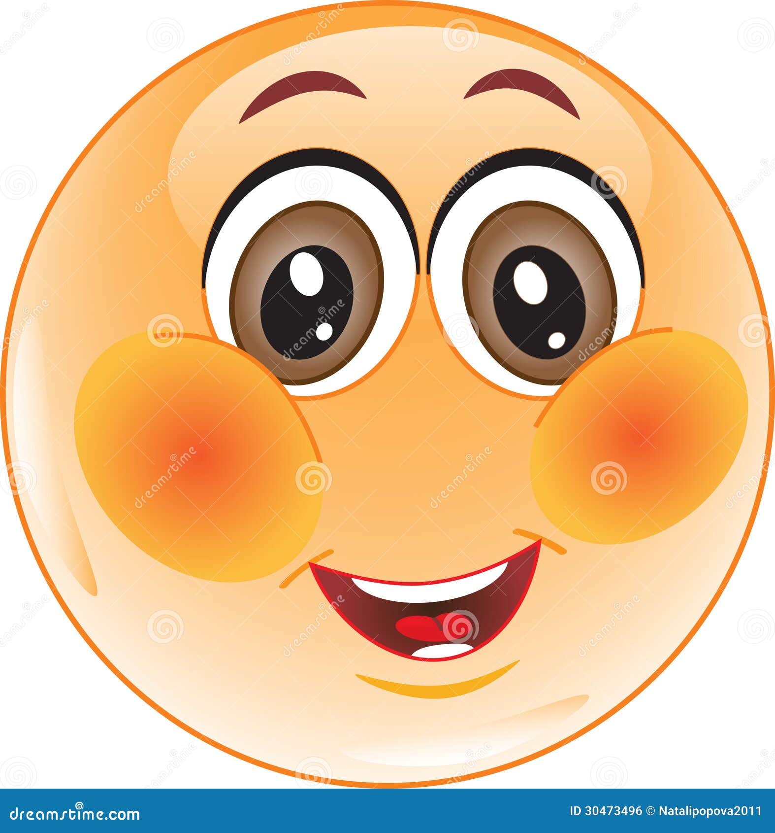 Generad Smiley. stock illustrationer. Illustration av blygsamt - 30473496