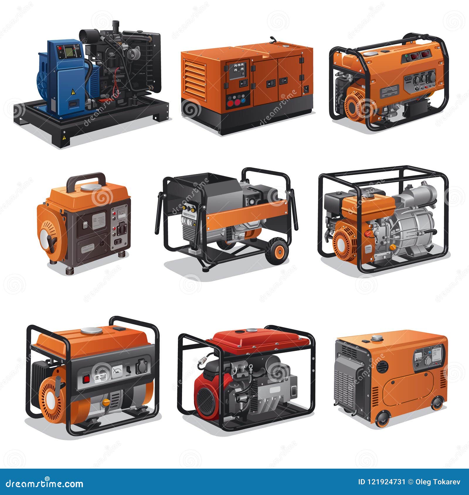 Generadores de poder ilustración del vector. Ilustración de equipo ...