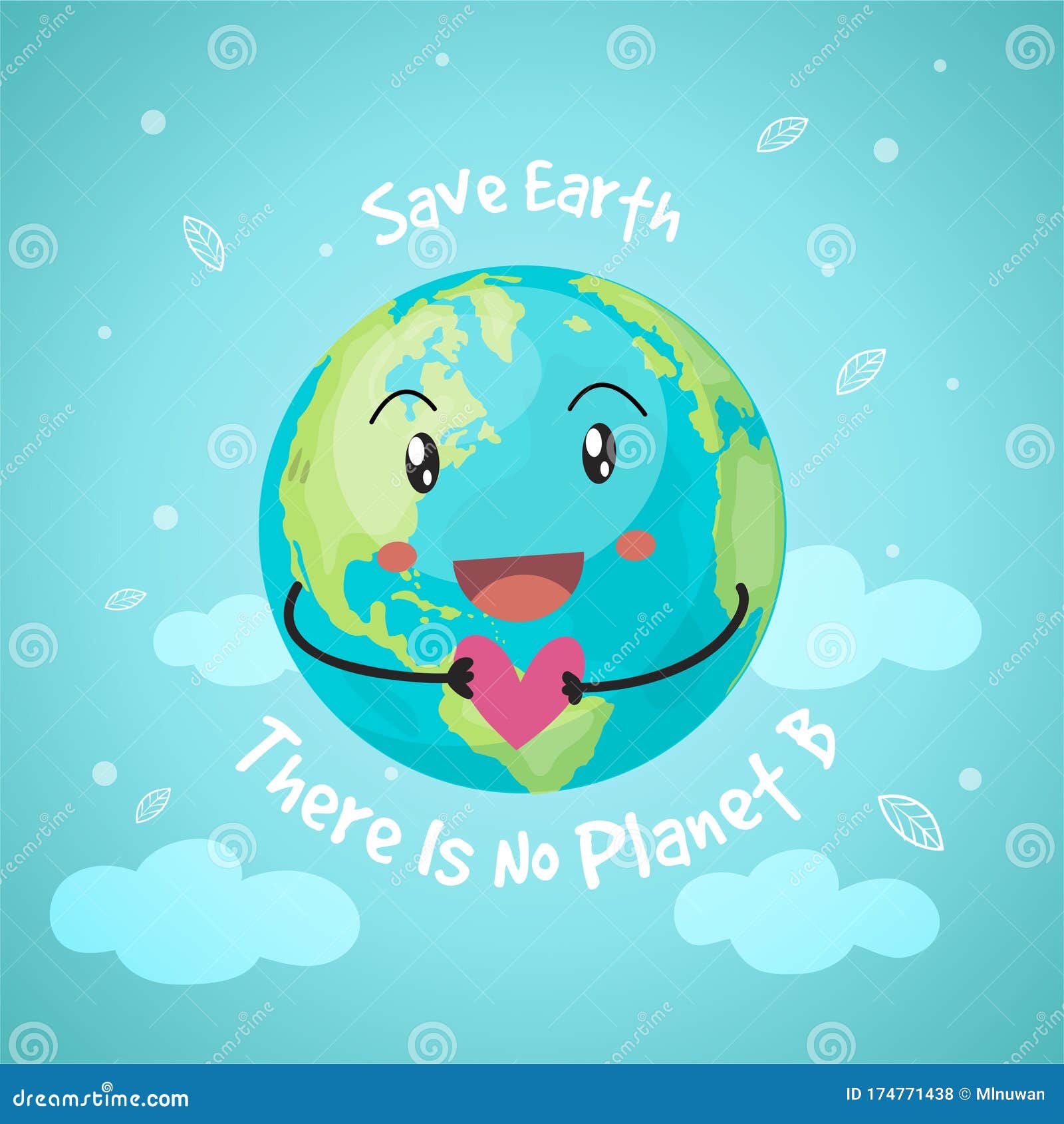 Save Earth Sign Message in Vector Format Stock Vector - Illustration of ...