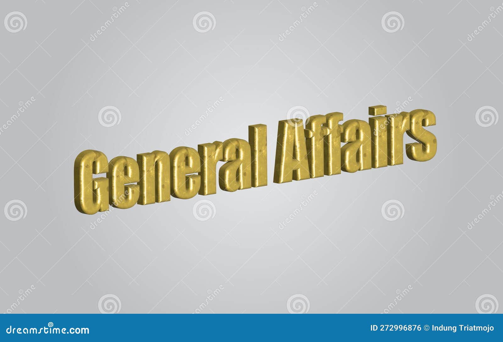 Distinctive Vector Text Illustration General Affairs_3D Gold Stock ...