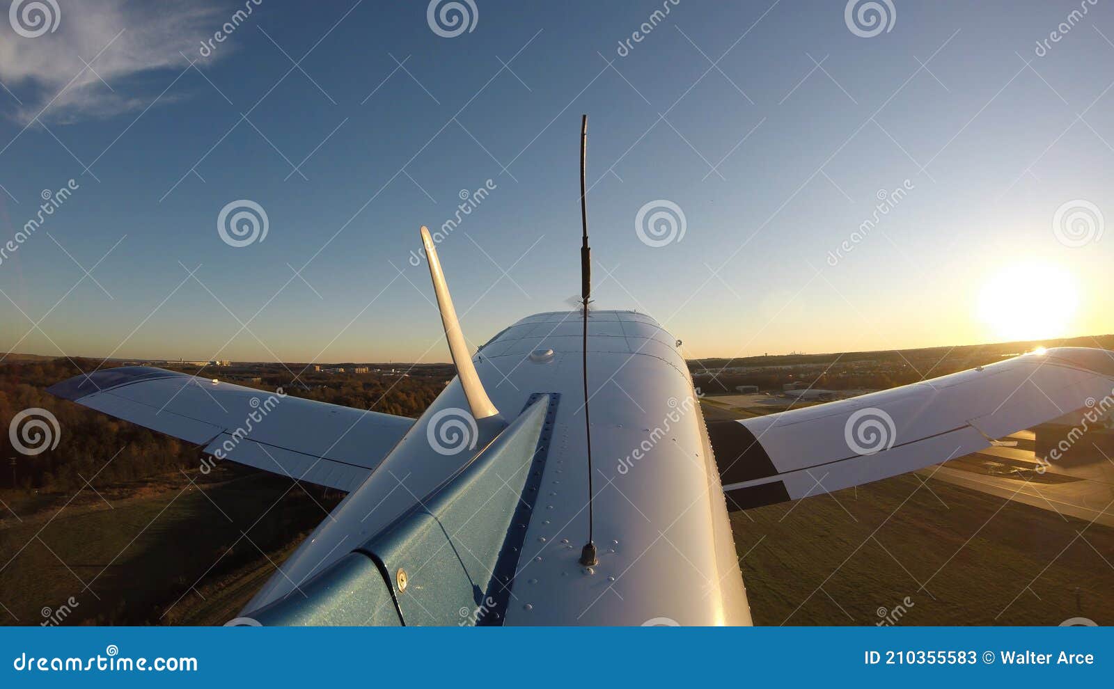 General Aviation Aircraft on a Normal Flight Stock Image - Image of ...