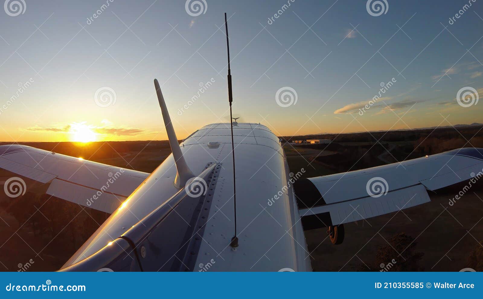 General Aviation Aircraft on a Normal Flight Stock Image - Image of ...