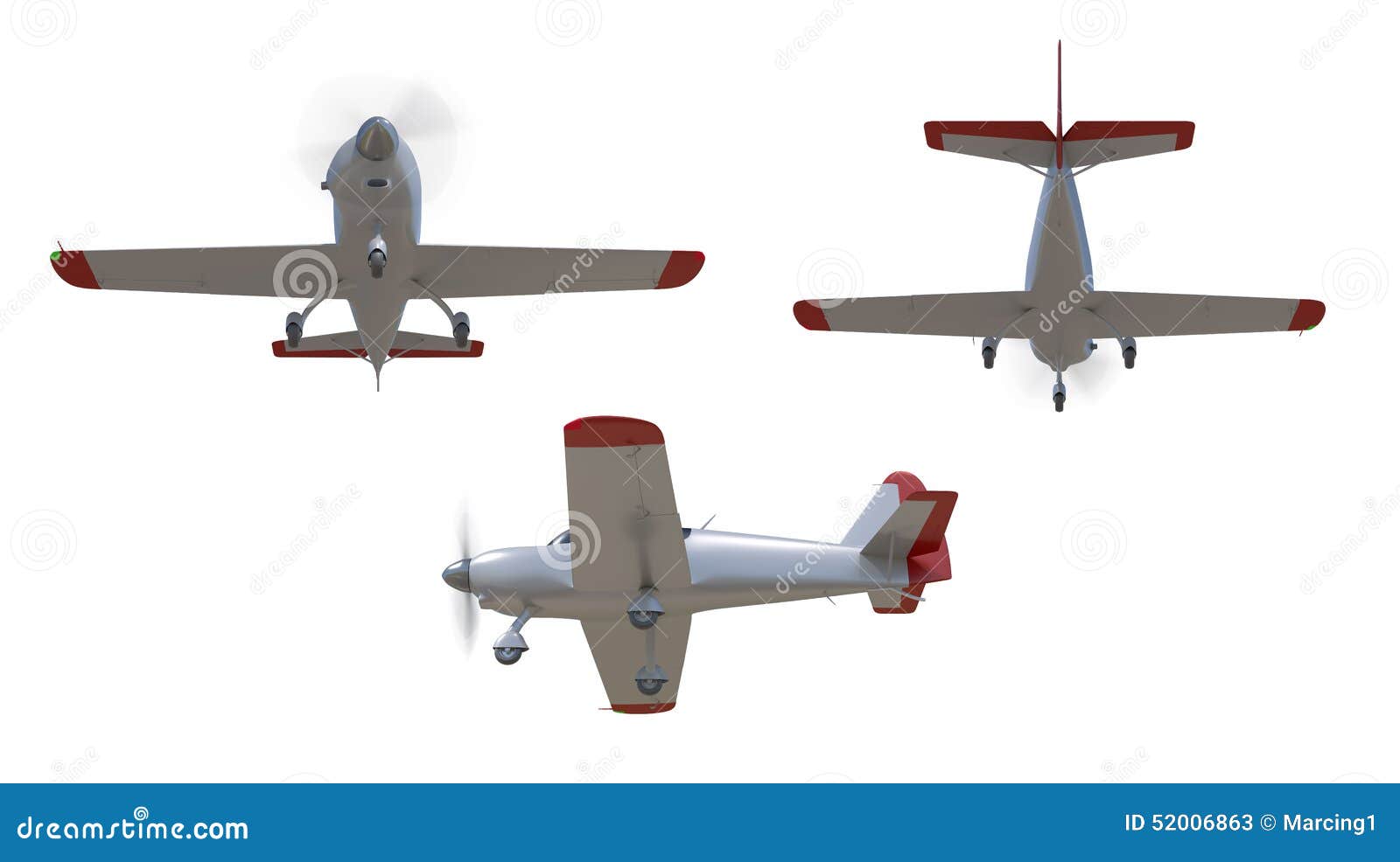 General Aviation Aircraft Render Stock Illustration - Illustration of ...