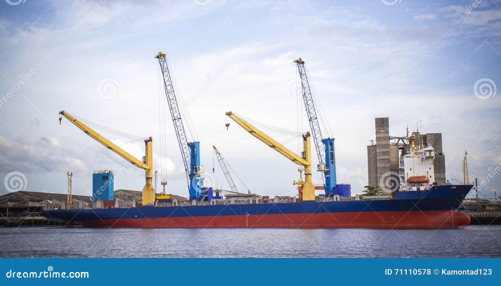 General cargo ship stock photo. Image of maritime, dock - 71110578