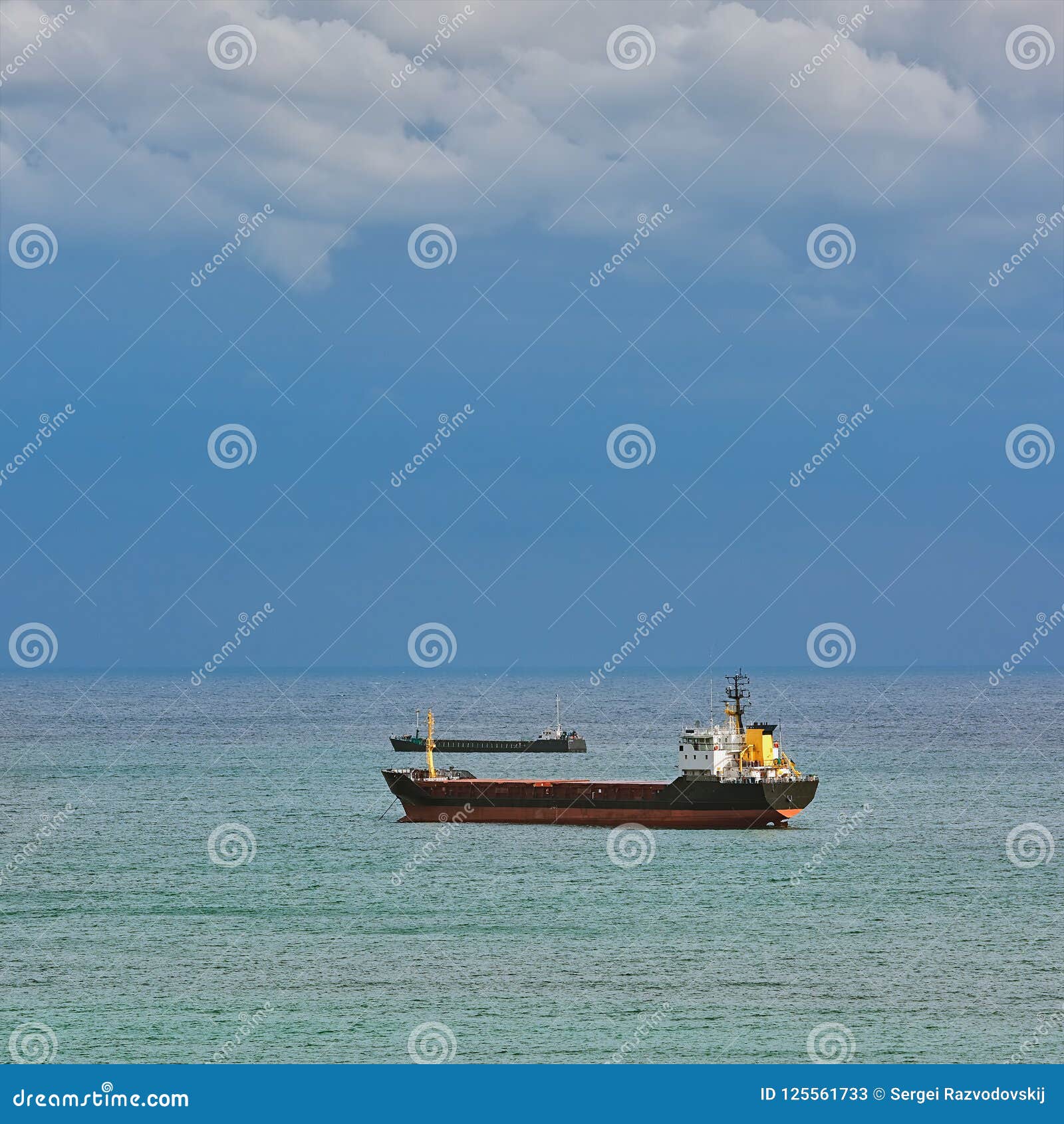 General Cargo Ship in the Sea Stock Image - Image of carrying ...