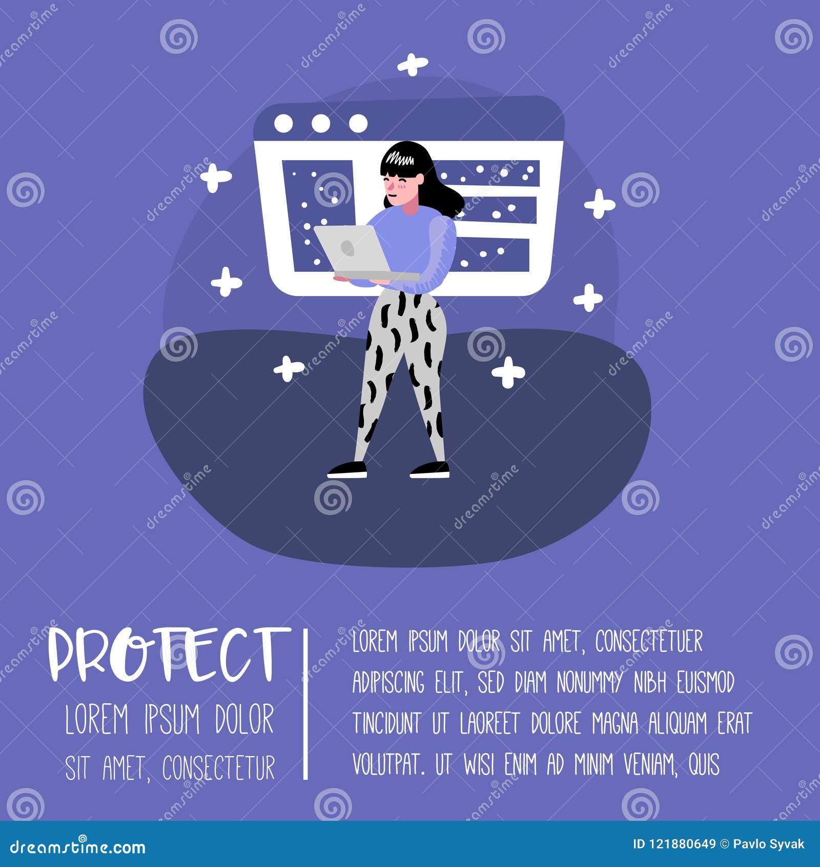 General Data Protection Regulation Concept with Characters for Poster ...