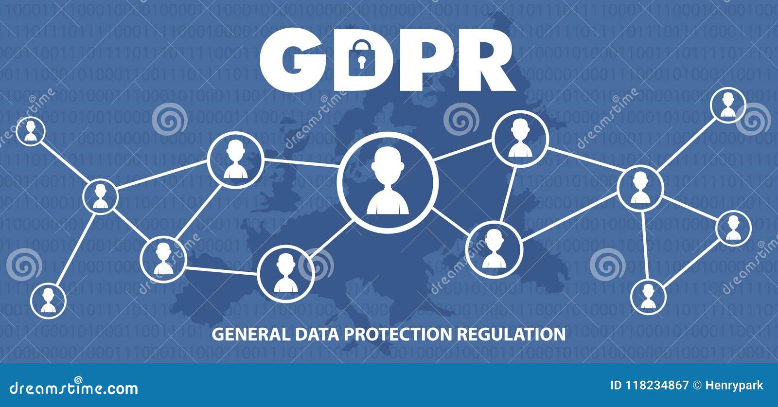 General Data Protection Regulation GDPR Concept Illustration - 25 May ...