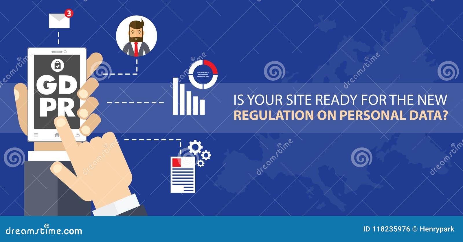 General Data Protection Regulation GDPR Concept Illustration - 25 May ...