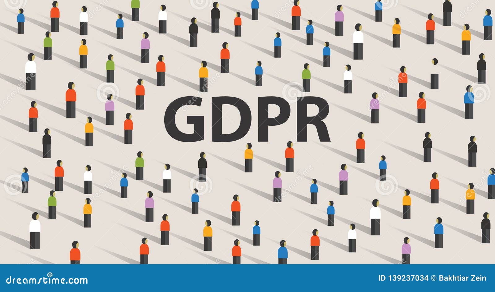 General Data Protection Regulation GDPR Concept Illustration Stock ...