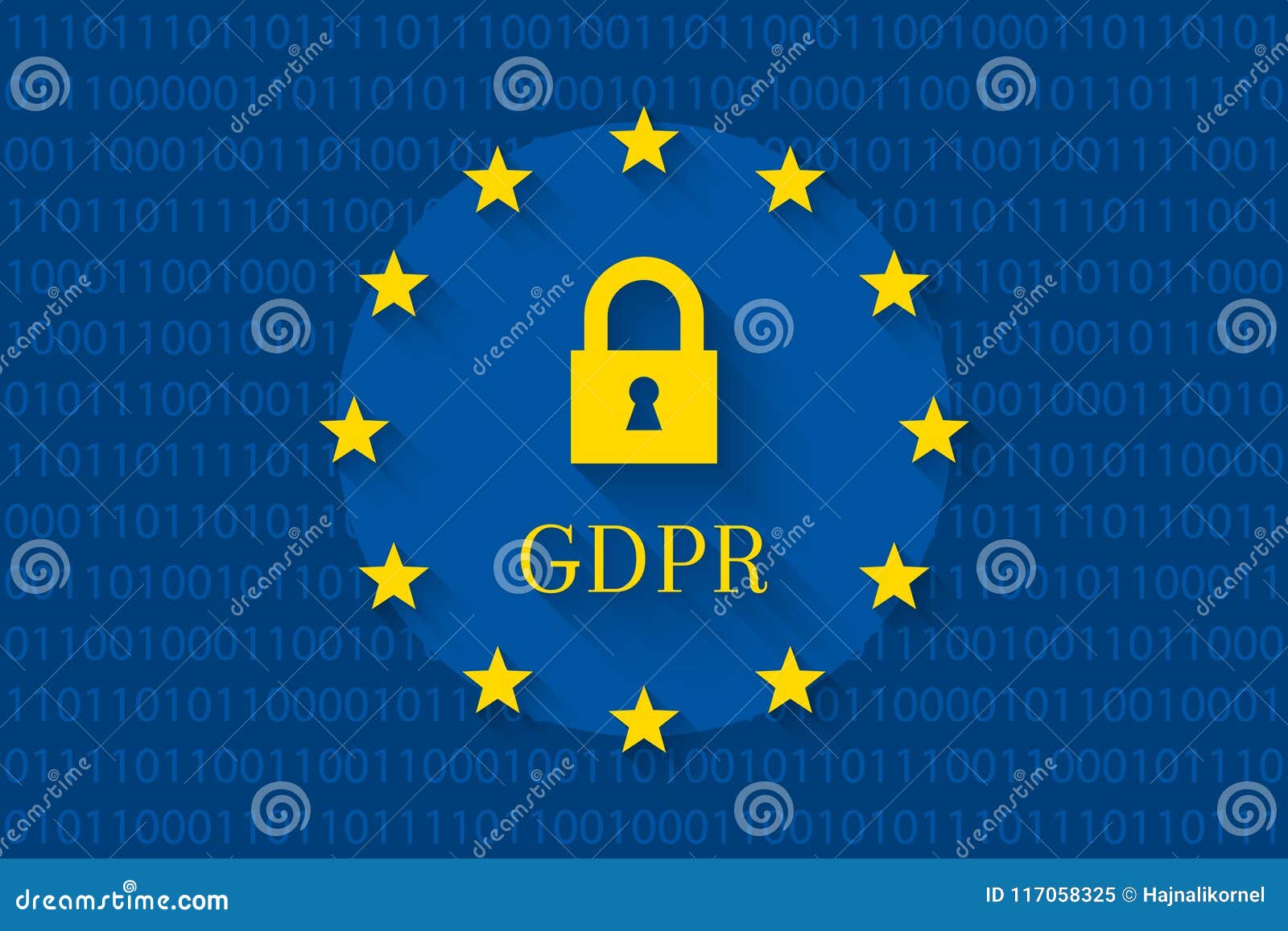 General Data Protection Regulation GDPR Concept Stock Vector ...