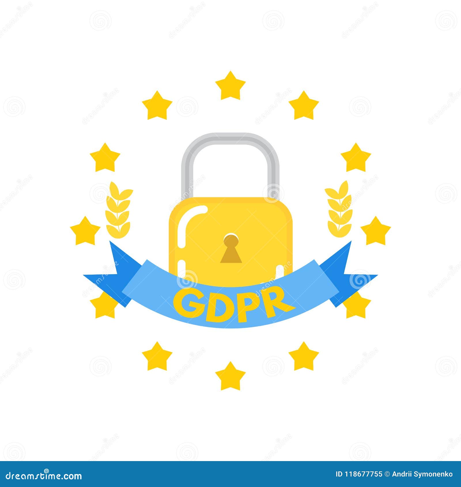 General Data Protection Regulation - GDPR Logo. Stock Vector ...