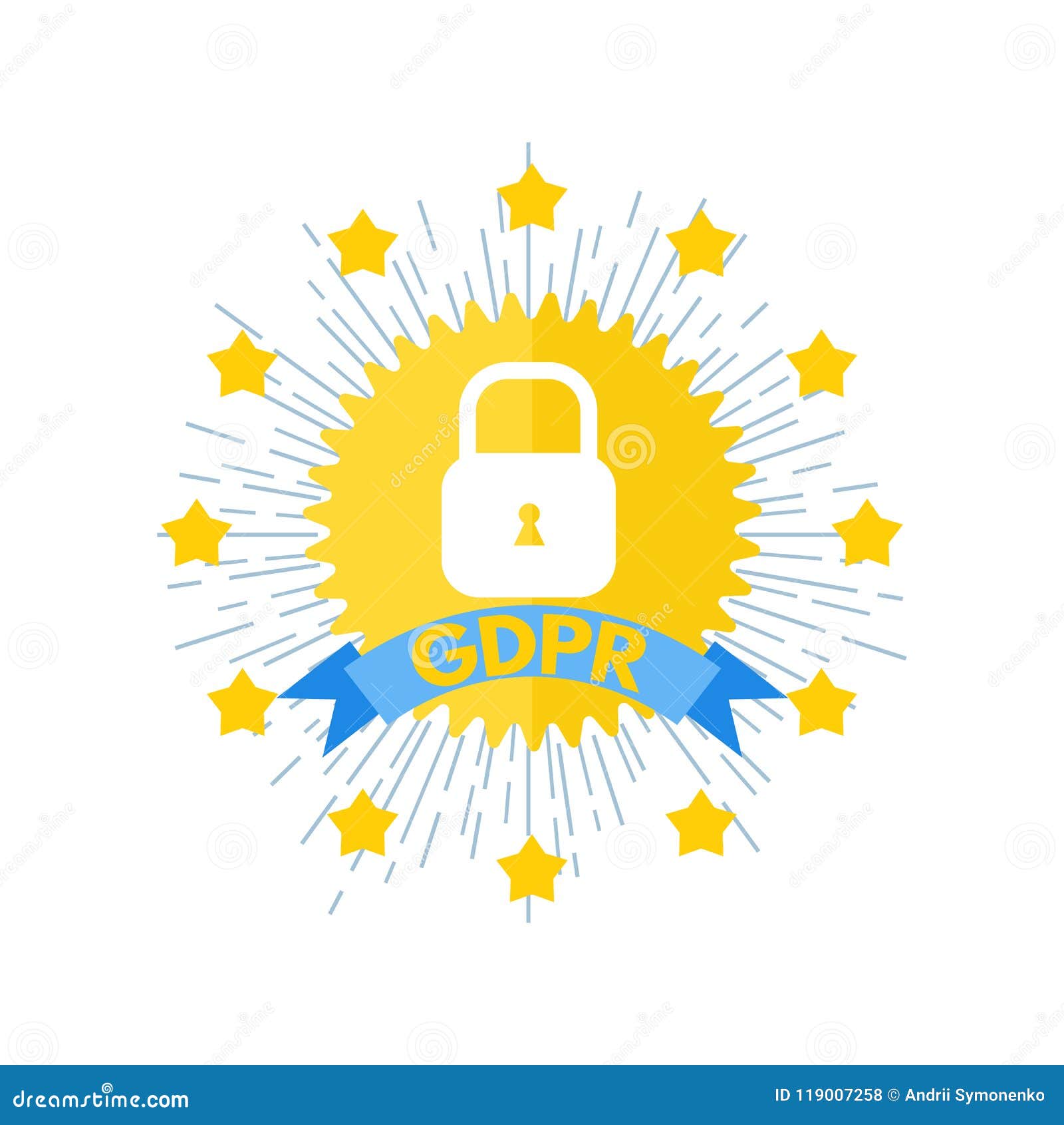 General Data Protection Regulation - GDPR Logo. Stock Vector ...
