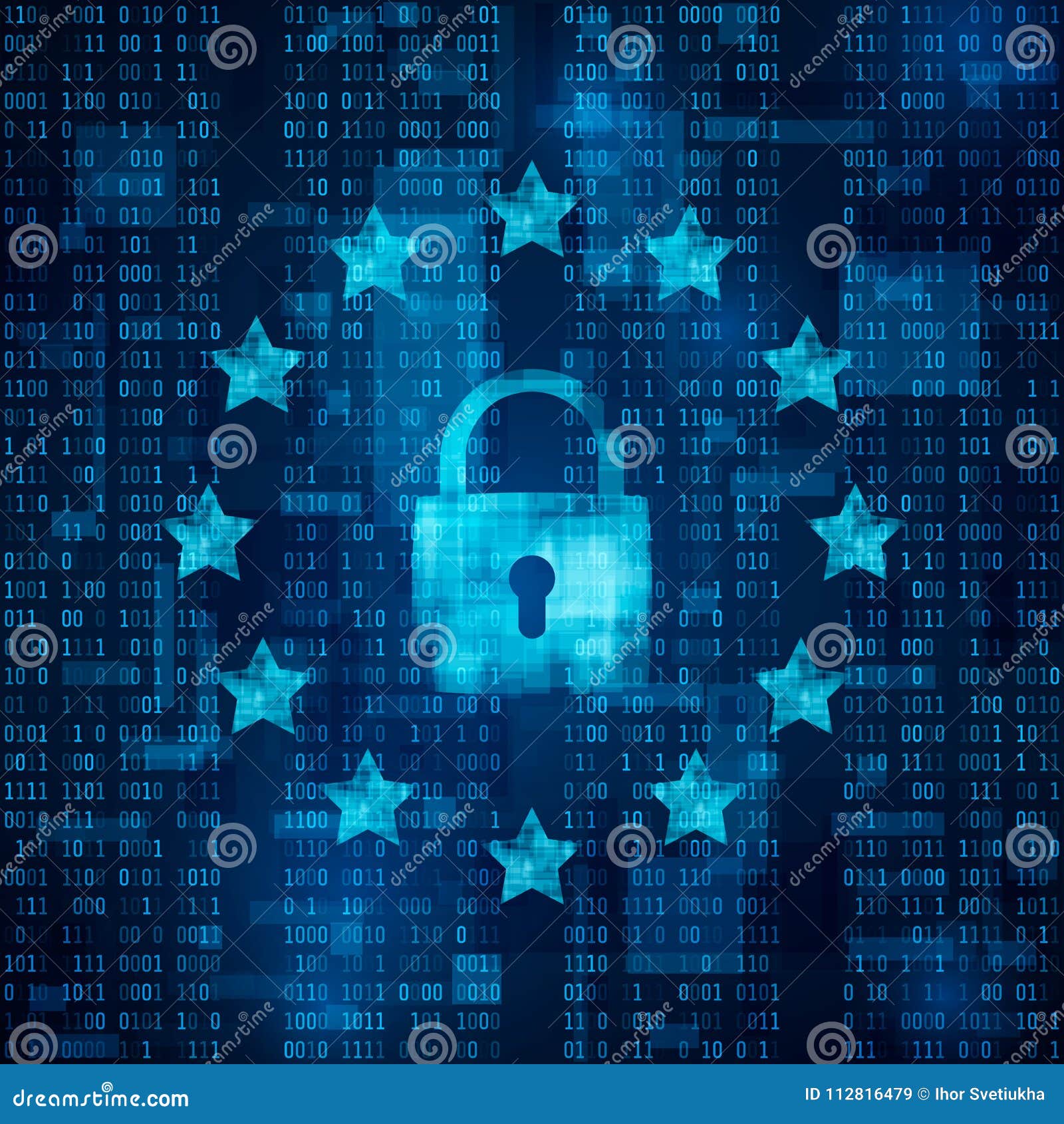 General Data Protection Regulation - GDPR. Padlock Symbol, Data Secure ...