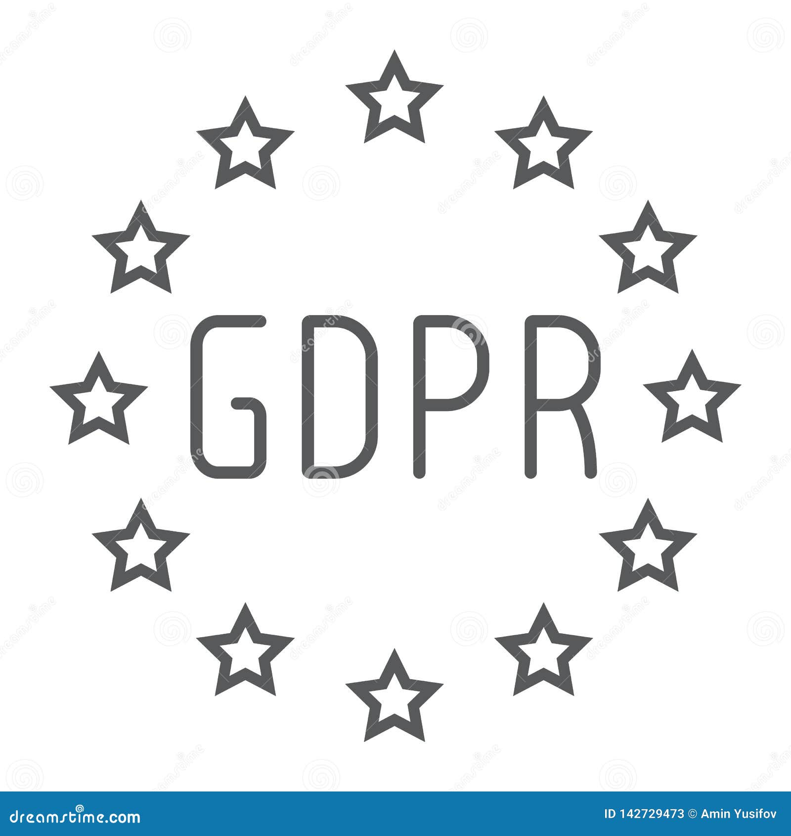 Gdpr Sign. Gdpr Grunge Stamp. Cartoon Vector | CartoonDealer.com #180263605