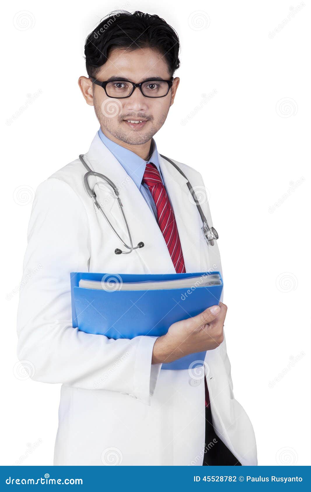 General Doctor Holding a Folder Stock Photo - Image of friendly ...