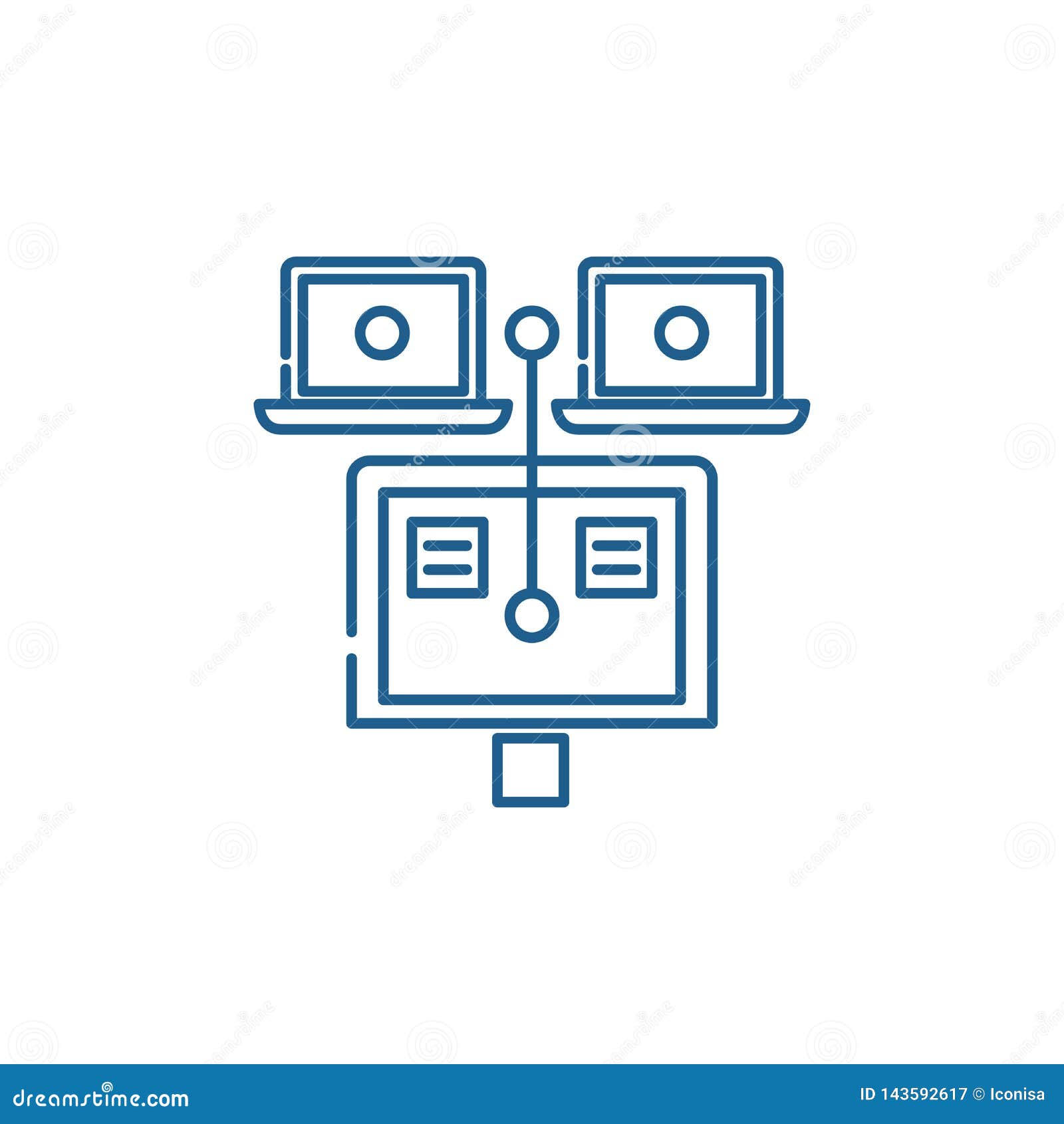 General Documents Line Icon Concept. General Documents Flat Vector ...