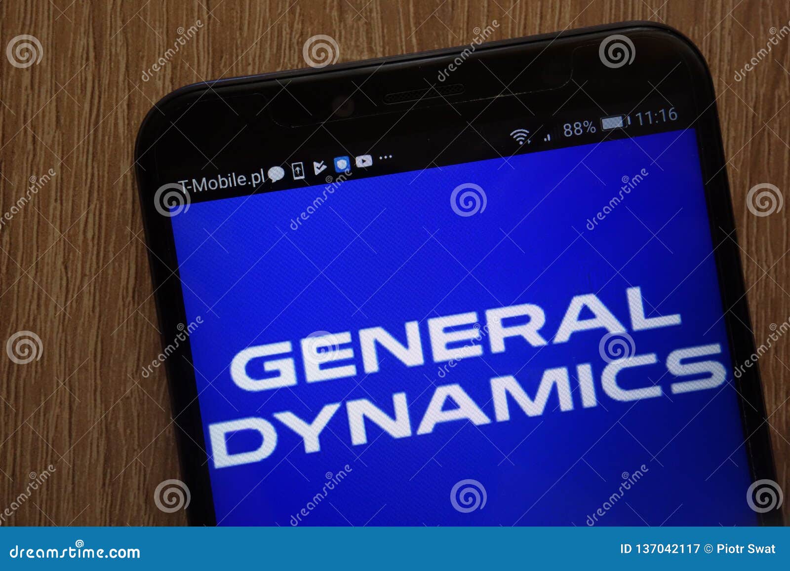 General Dynamics Logo Displayed on a Modern Smartphone Editorial ...