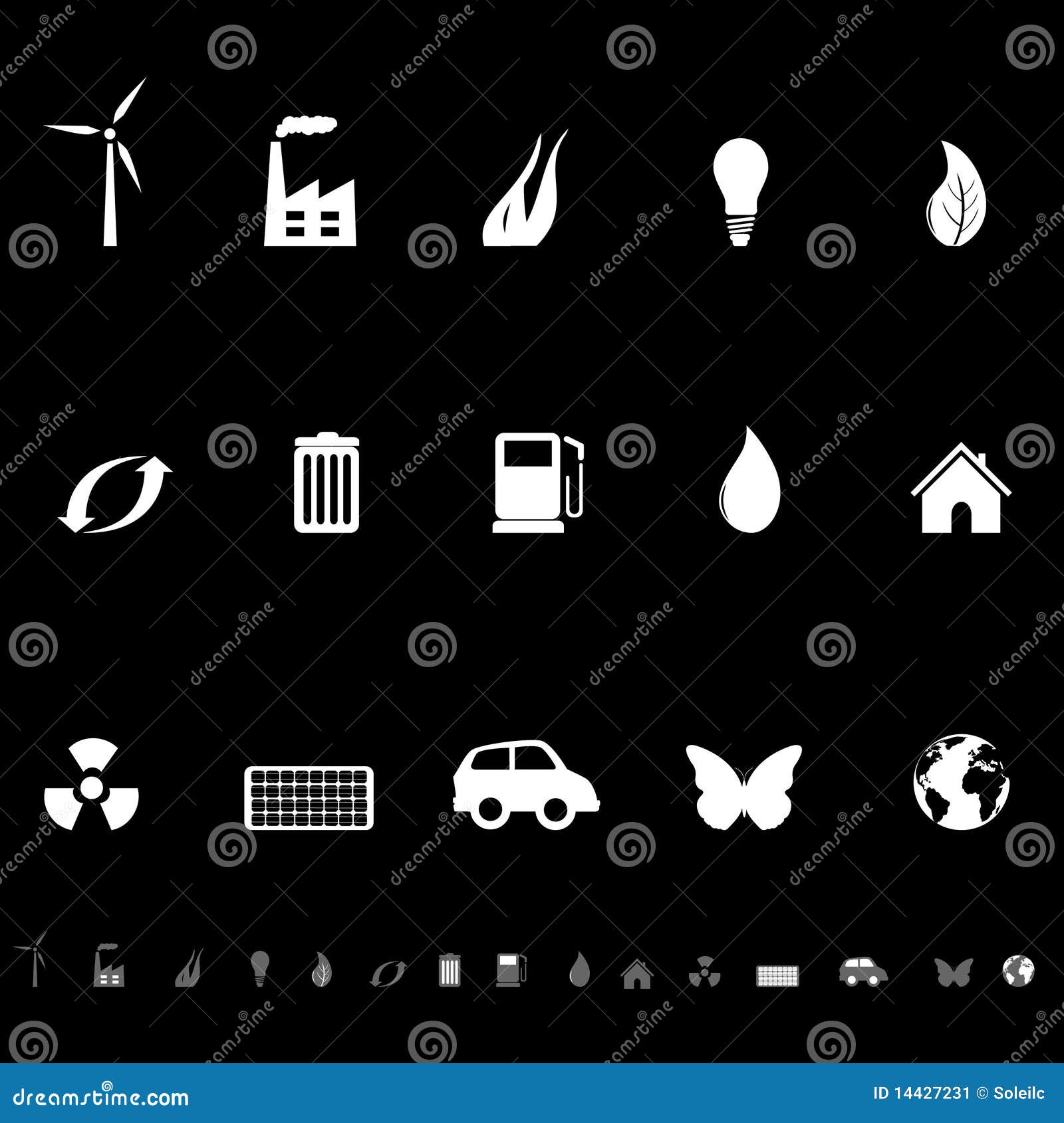 General Ecology Symbols stock vector. Illustration of symbol - 14427231