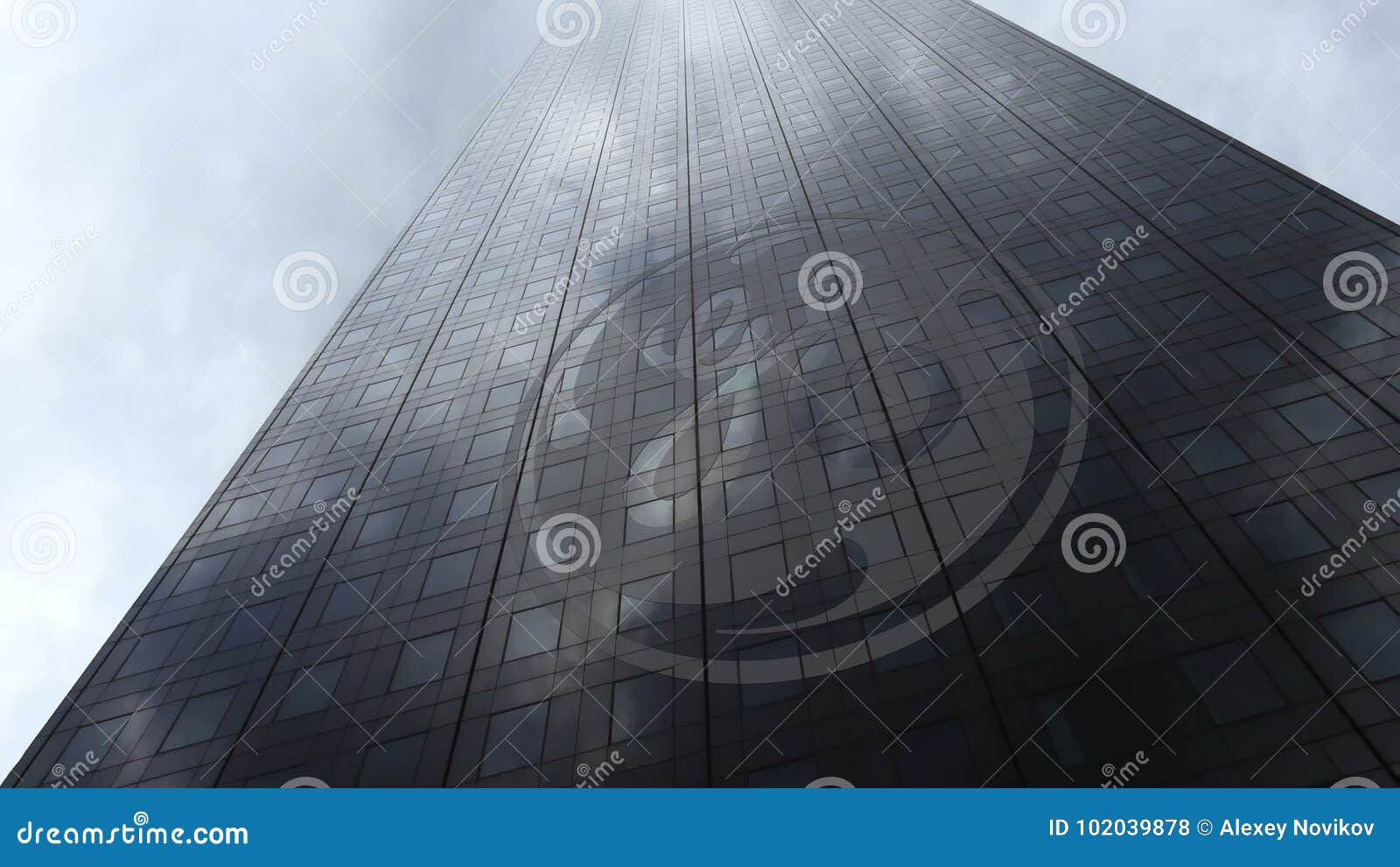 General Electric Logo on a Skyscraper Facade Reflecting Clouds ...