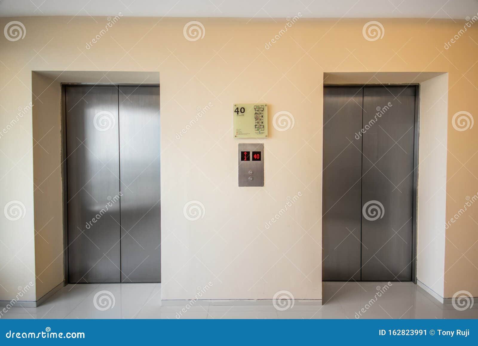 General Elevator within the Building Stock Image - Image of design ...
