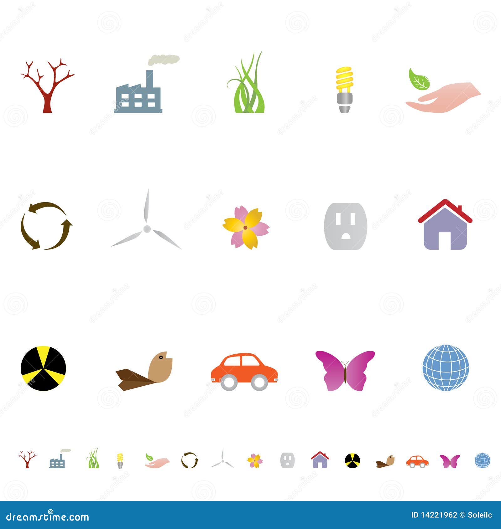 General Environment Symbols Stock Vector - Illustration of grass ...