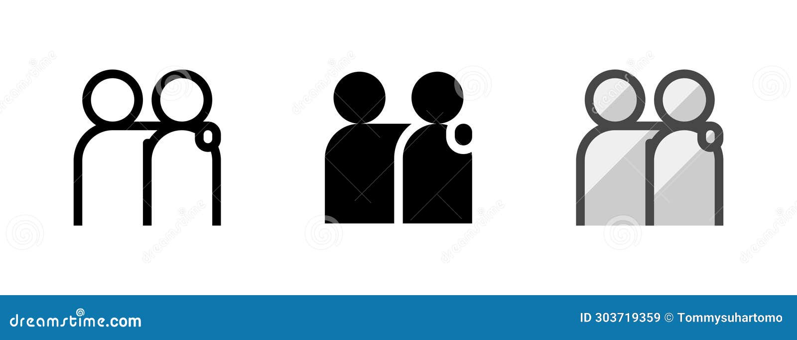 Multipurpose Friend Vector Icon in Outline, Glyph, Filled Outline Style ...