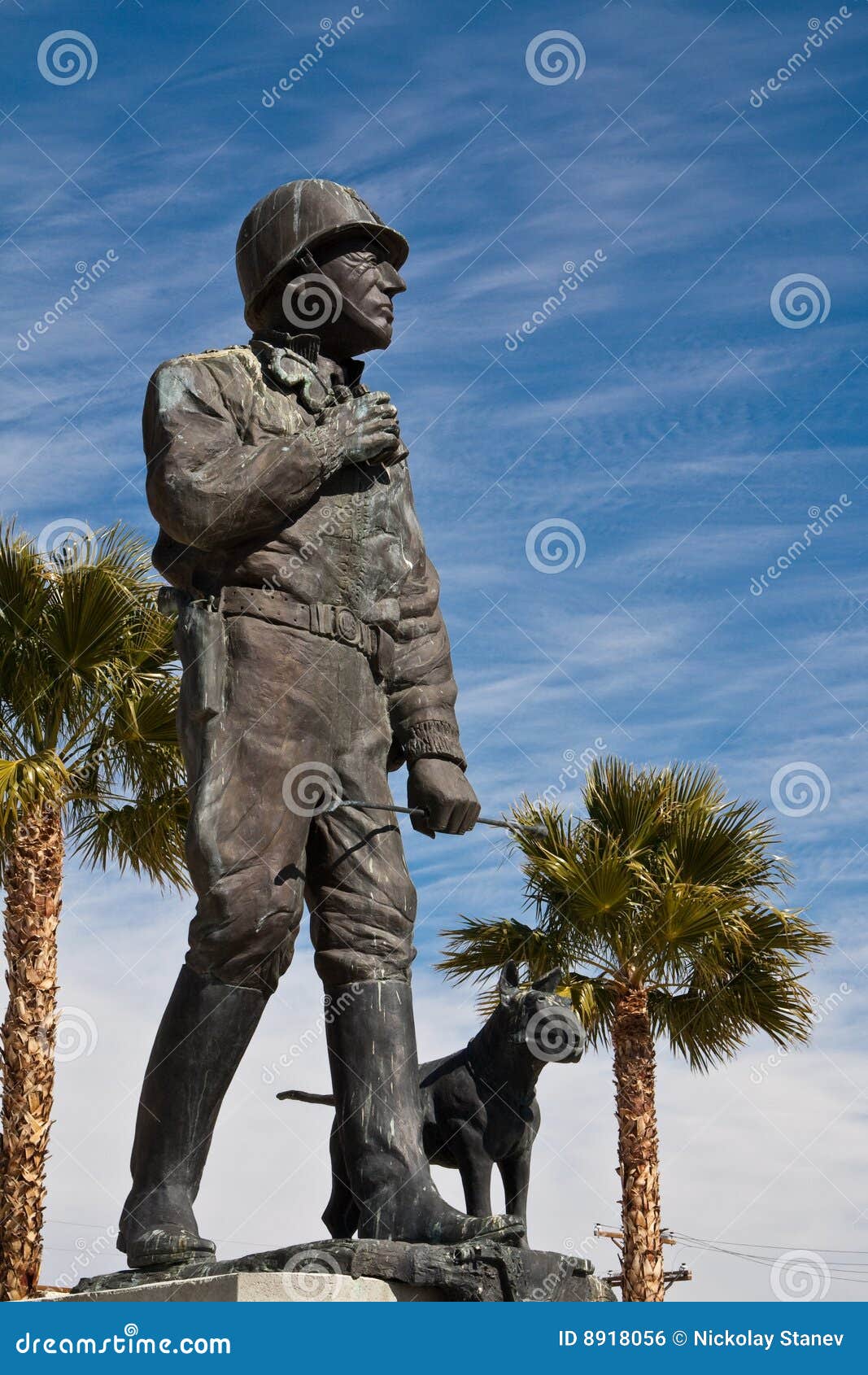 General George Patton Statue Stock Photo - Image of memorial, history ...