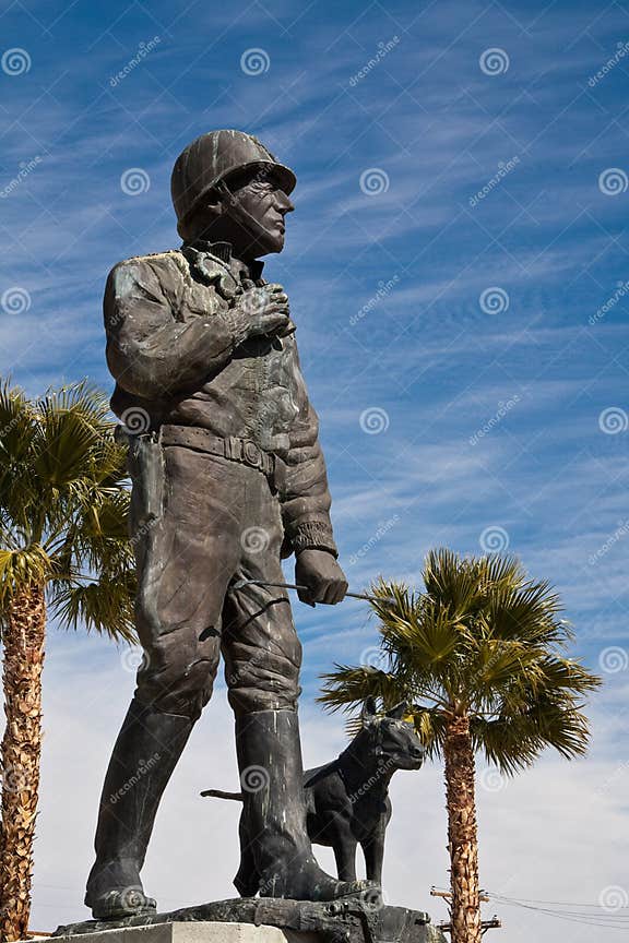 General George Patton Statue Stock Photo - Image of memorial, history ...