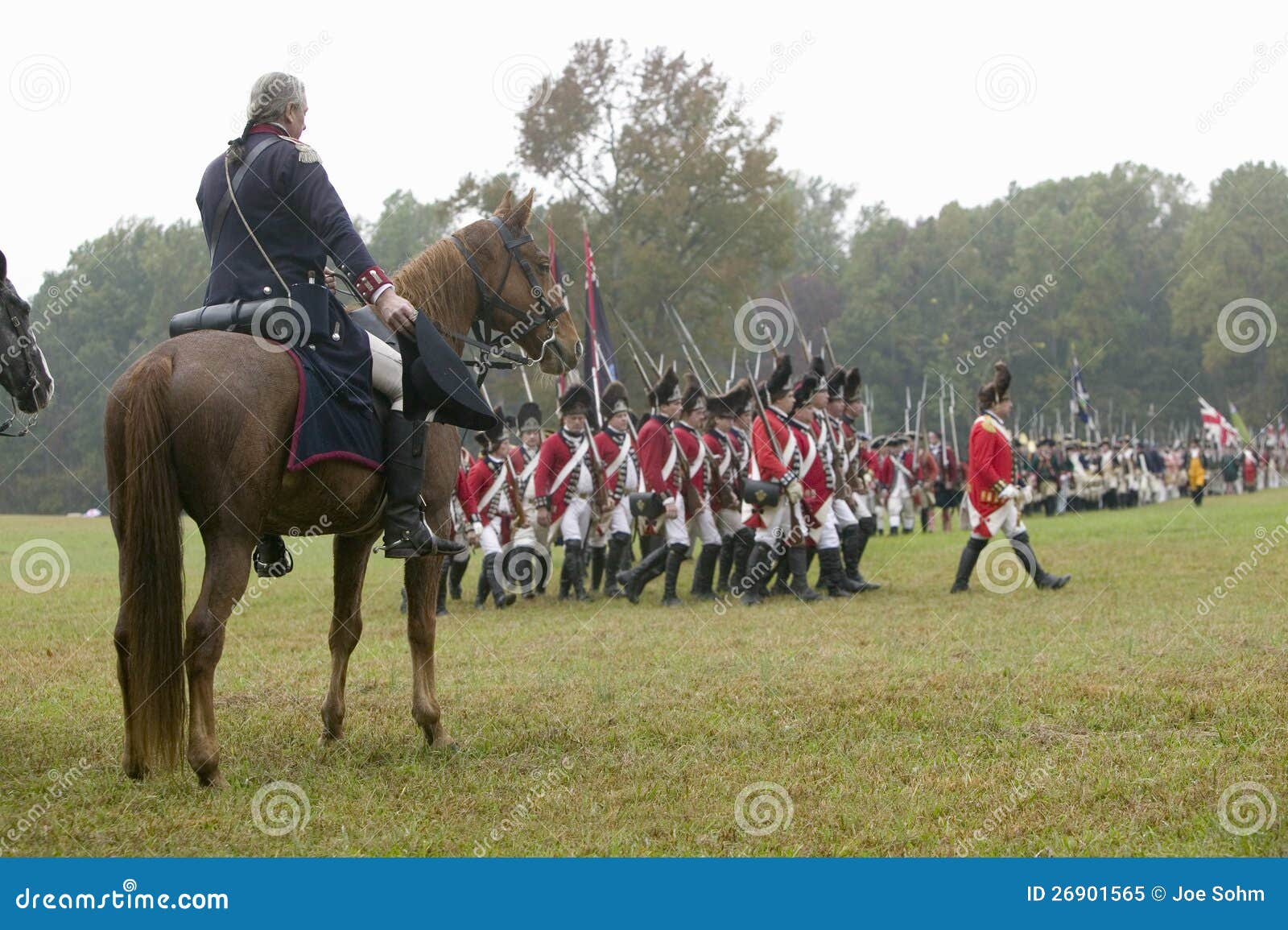 General George Washington Salutes British Column Editorial Image ...