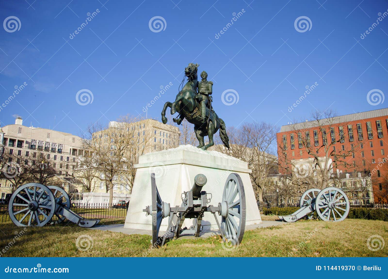 General Jackson Statue in Front of the White House Stock Photo - Image ...