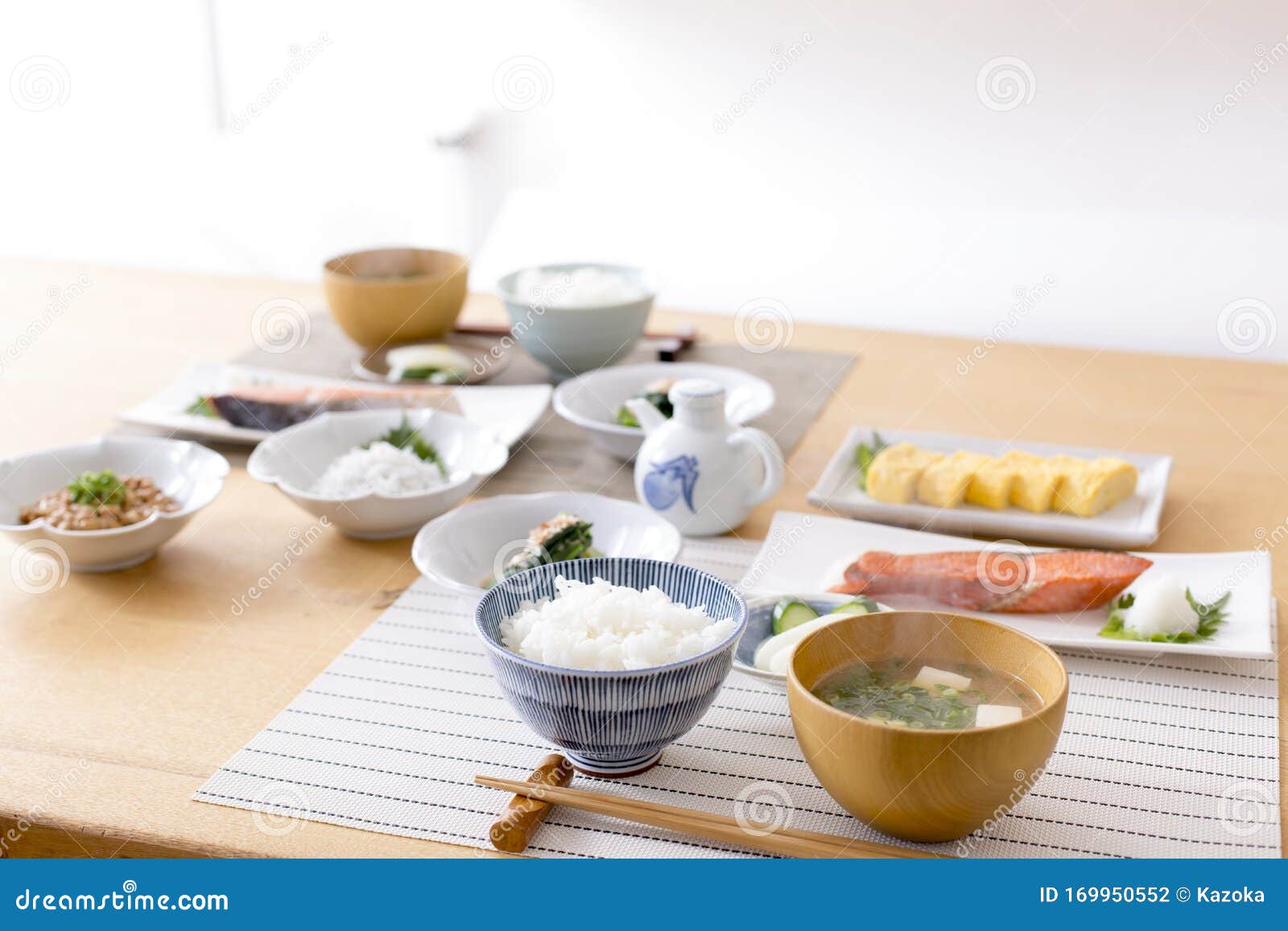 General Japanese breakfast stock photo. Image of fish - 169950552