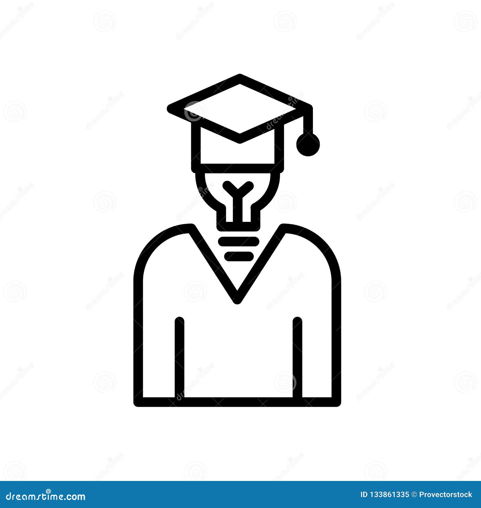 General Knowledge Icon Isolated on White Background Stock Vector ...